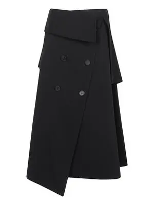 RÓHE Deconstructed Trench Skirt - Black