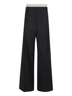 RÓHE Pants Detailed Boxer Trousers - Gray