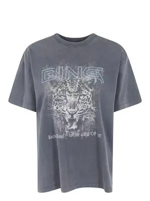 ANINE BING T-shirt Tiger Design "cade - Black