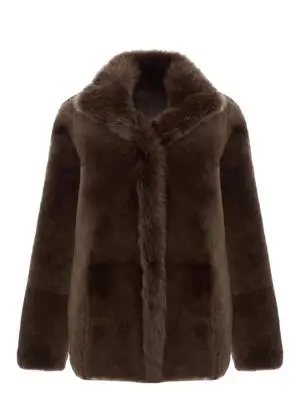 BIGARDINI Bigardini Brown Synthetic Fur Coat Bigardini Brown