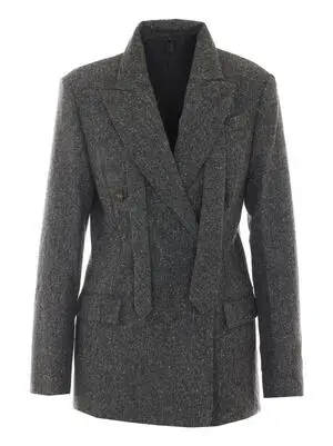 Brunello Cucinelli BRUNELLO CUCINELLI Double Breasted Jacket Gray