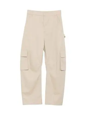 Balenciaga Neutrals Trousers Straight Trousers - Cream