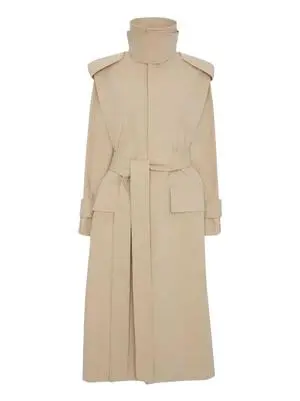 Victoria Beckham Philippa Belted Trench Coat - Brown