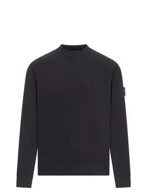 Stone Island Stone Island Men Ghost Badge Crewneck Sweatshirt Black