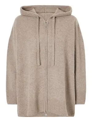 Arch4 Isolde Hooded Cashmere Zip-up Cardigan - Neutrals