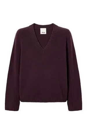 ALLUDE Cashmere Sweater - Plum