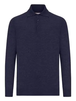 Brunello Cucinelli Brunello Cucinelli Men Cashmere Polo Style Sweater Blue