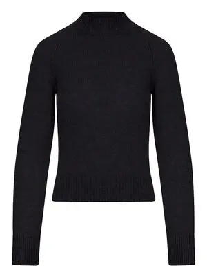 Dries Van Noten DRIES VAN NOTEN Cropped High Neck Sweater Black