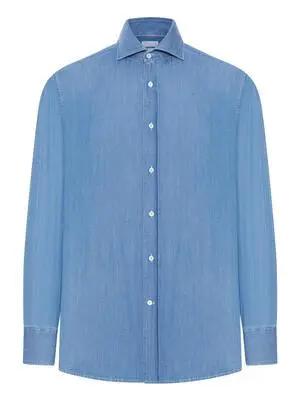 Brunello Cucinelli Brunello Cucinelli Men Medium Denim Shirt Multicolor
