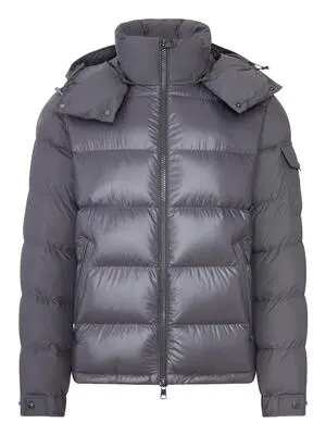 Moncler Maya Short Down Jacket With Hood - Gray