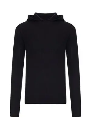 Rick Owens Knitted Hoodie - Black