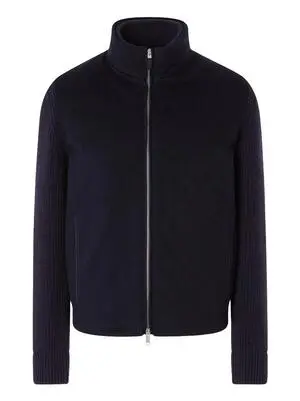 Zegna Cashmere Full-zip Cardigan - Blue