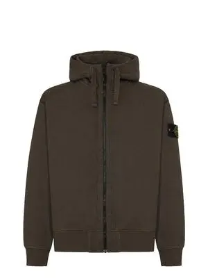 Stone Island Cotton Zip-up Hoodie - Gray