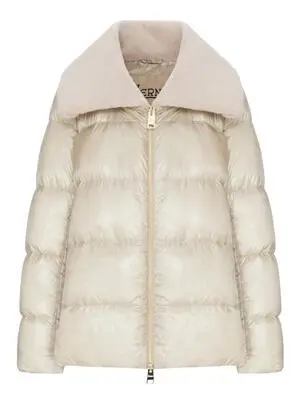 Herno HERNO Glossy Padded Down Jacket With Fur Collar Multicolor
