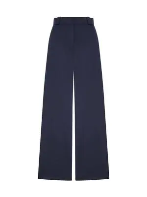 Giorgio Armani Wide-leg Wool Tuxedo Trousers Without Pleats - Blue