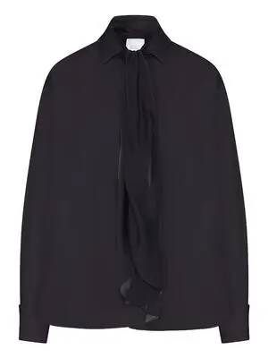 Sacai Sacai Women Cotton Shirt With Scarf Black