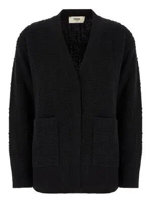 Fendi Textured Wool Cardigan - Multicolor