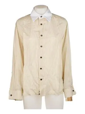 Bottega Veneta Striped Long Sleeve Button Up Shirt - Multicolor
