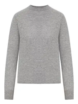 Max Mara Max Mara Studio Women Crewneck Cashmere Sweater Gray