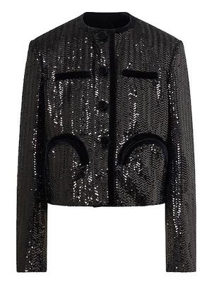 BLAZÉ MILANO All About You Sequinned Bolero Jacket - Black