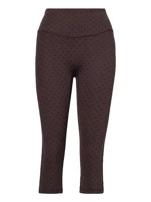 BO+TEE Logo Polka-dot Stretch-jersey Capri Leggings S