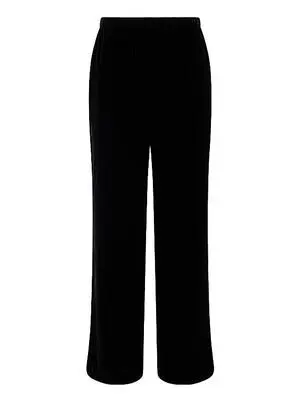 ROHE FRAMES Relaxed Straight-leg Silk-velvet Trousers - Black