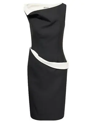 ROHE FRAMES Twisted Off-shoulder Wool-blend Midi Dress 12