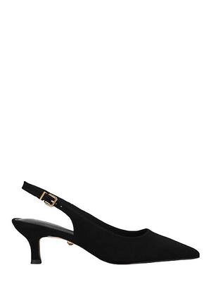 Kurt Geiger Stepney Suede Heeled Slingbacks - Black