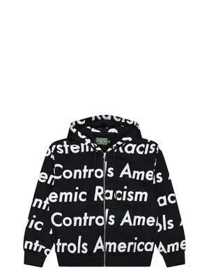 DENIM TEARS Srca Graphic 1 Zip-up Hoodie - Black
