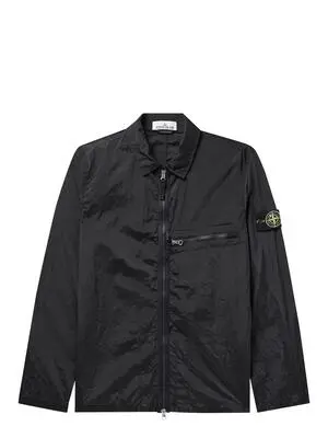 Stone Island Logo Patch Overshirt 'charcoal - Black