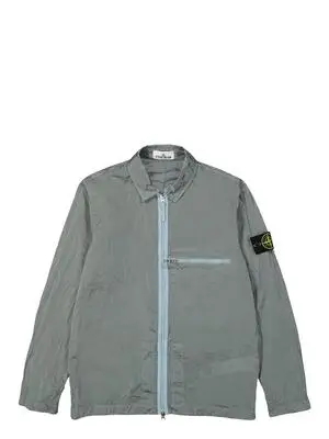Stone Island Compass Patch Zip Up Jacket 'sky - Blue