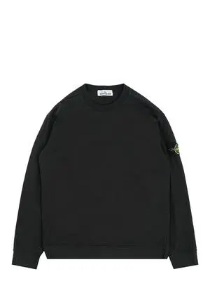 Stone Island Logo Patch Long-sleeve T-shirt - Black