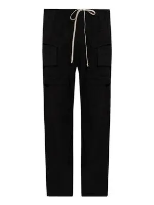 Rick Owens Creatch Cargo Drawstring Pants - Black