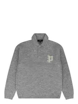 PURPLE BRAND Relaxed Polo Sweater - Grey