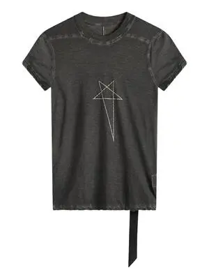RICK OWENS Small Level T-shirt 'black/silver'