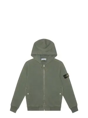 Stone Island Garment Dyed Hoodie 'musk - Green
