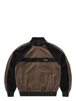 CORTEIZ Pista Velour Track Jacket /brown - Black