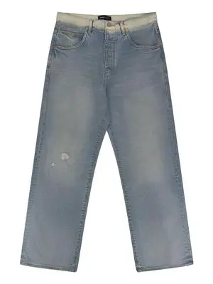 PURPLE BRAND P018 Basalt Distressed 'light Indigo - Blue