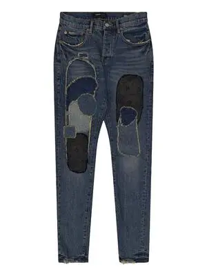 PURPLE BRAND Vintage Heavy Patch Repair 'mid Indigo - Blue