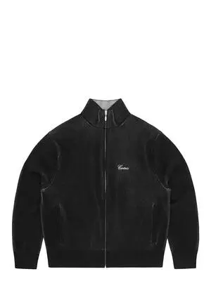 CORTEIZ 2 Tone Ribbed Knit Zip Up - Black
