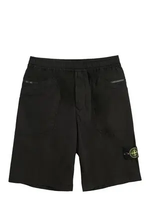 Stone Island Logo Patch Bermuda Short - Black