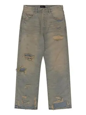 PURPLE BRAND Verditer Destroyed Light Indigo Jeans - Blue