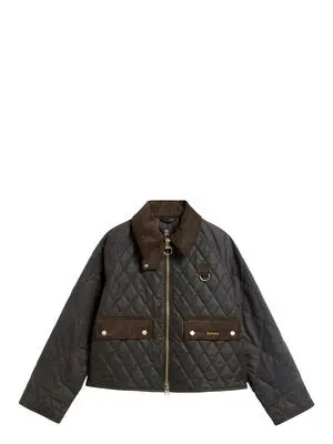 Barbour Tartan Reimagined Iconstar Quilted Spey Wax Jacket 'olive/classic - Green