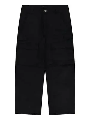 PURPLE BRAND Woven Cargo Pant - Black