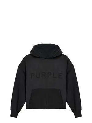 PURPLE BRAND Shadow Wordmark Oversized Hoodie - Black