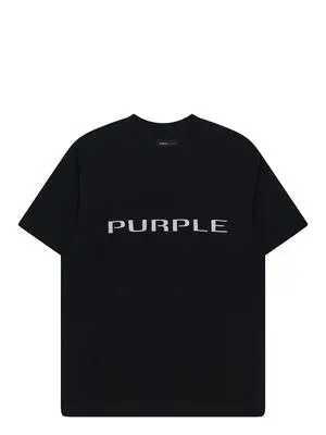PURPLE BRAND Textured Jersey Short-sleeve Tee - Black