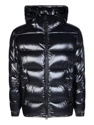 Herno Glossy Effect Padded Hooded Jacket - Black