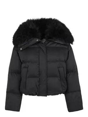 YVES SALOMON Short Down Jacket In Waterproof Technical Fabric