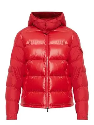 Moncler Short Down Jacket Maya With Hood Red