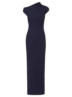 Solace London Arion Asymmetric Crêpe Cocktail Dress - Blue